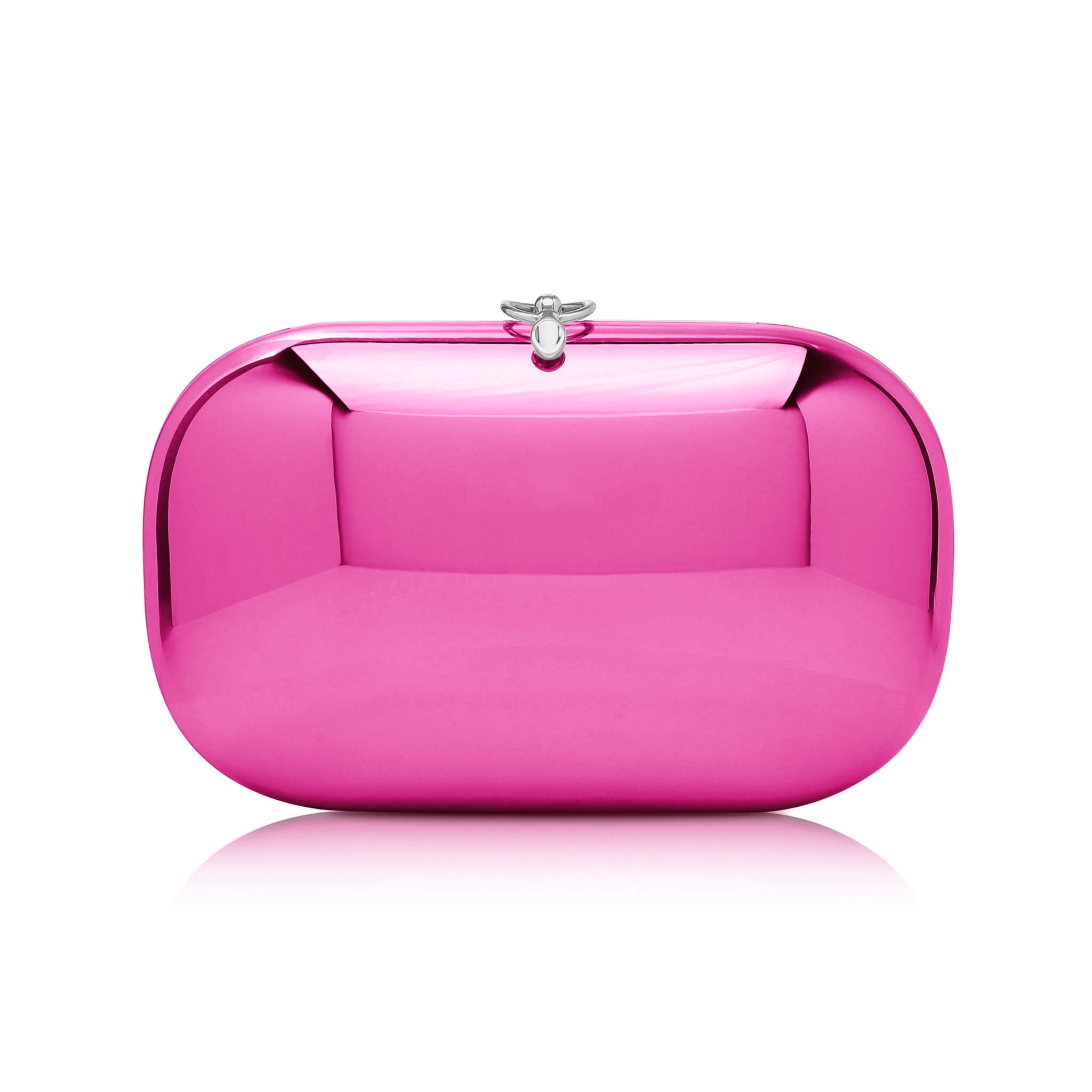 Elina Plus Clutch |Mirrored Hot Pink Clutch | Jeffrey Levinson Bold ...